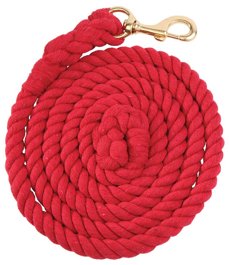 Zilco International Pty Ltd | Cotton Rope Lead - Brass Snap Red